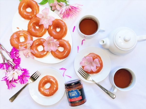 Buttermilk Baked Guava Glazed Vanilla Doughnuts – Peaches 2 Peaches