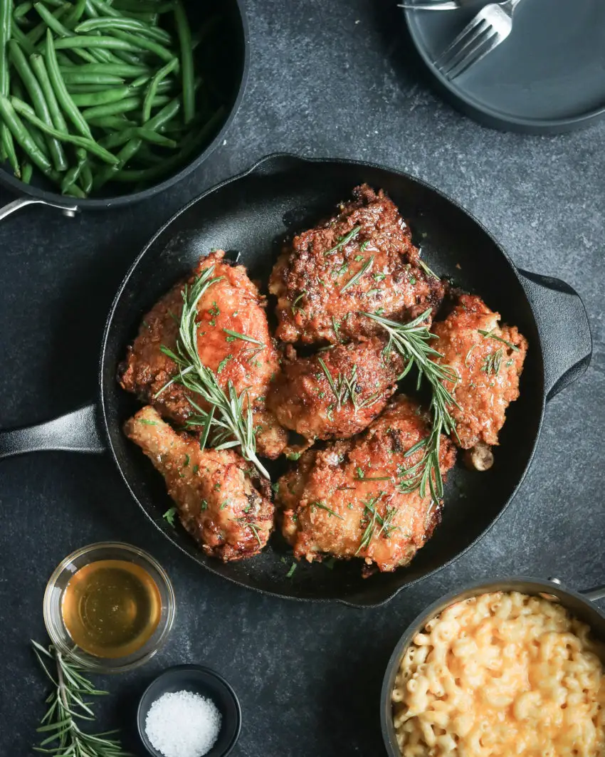 Crispy Southern Fried Chicken with Honey Rosemary Sauce – Peaches 2 Peaches