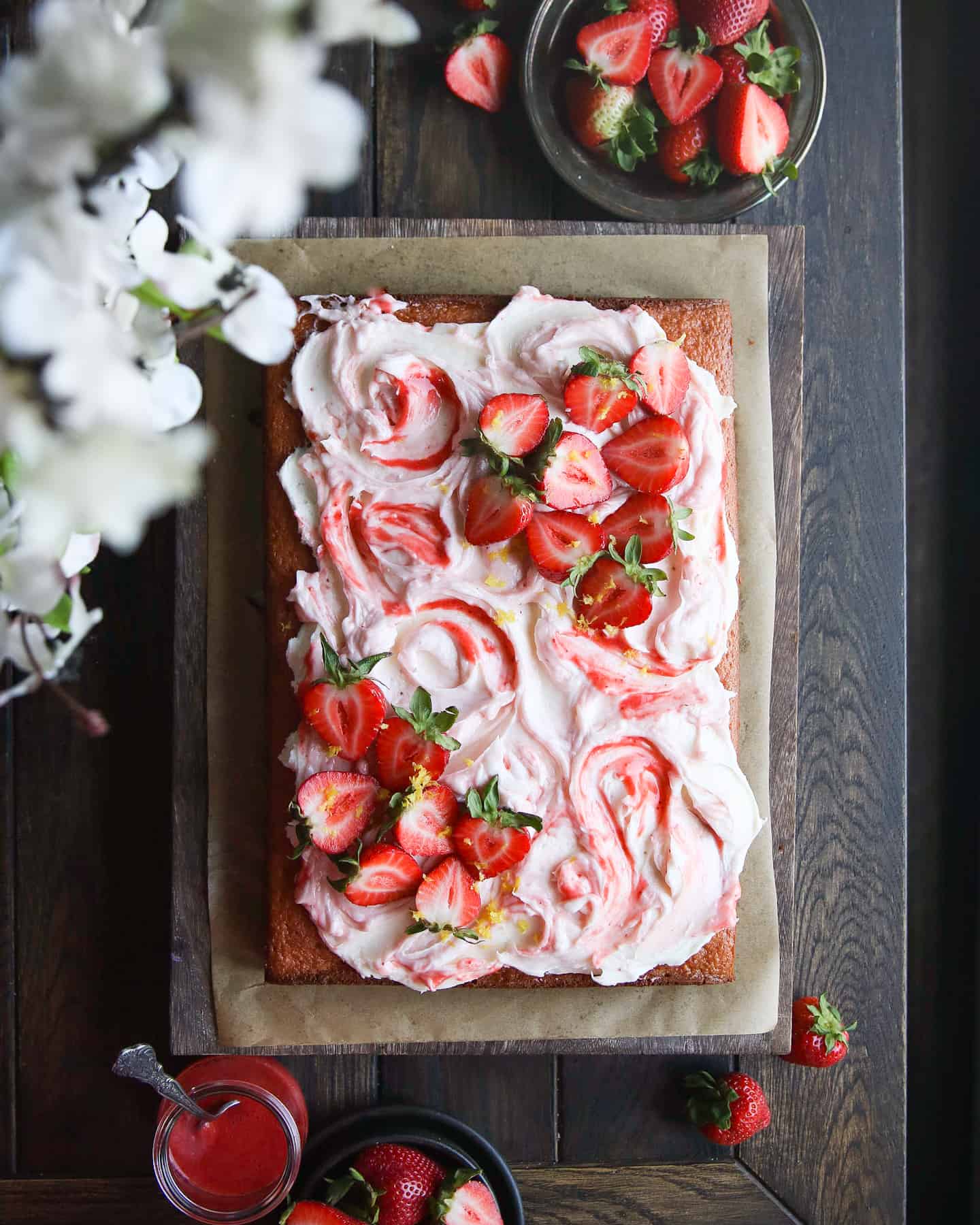 Strawberry Sheet Cake – Peaches 2 Peaches