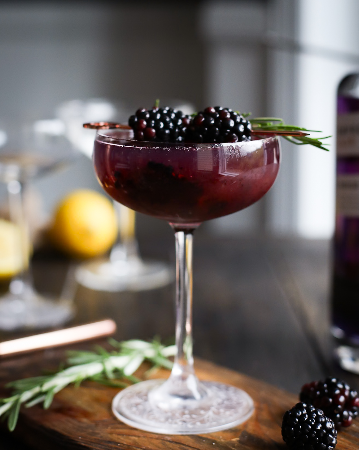 Blackberry Citrus Cocktail with Rosemary Simple Syrup – Peaches 2 Peaches
